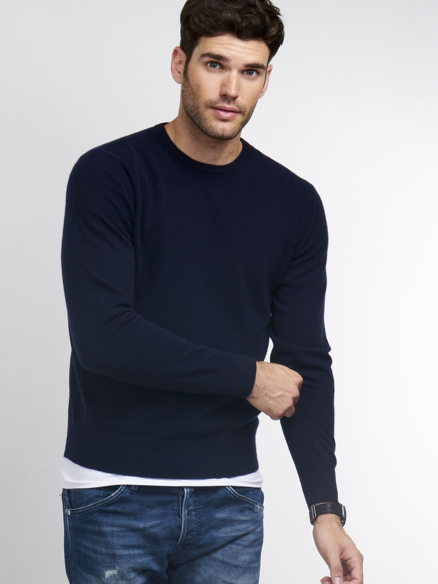 Men's Men's cashmere round neck sweater | REPEAT cashmere