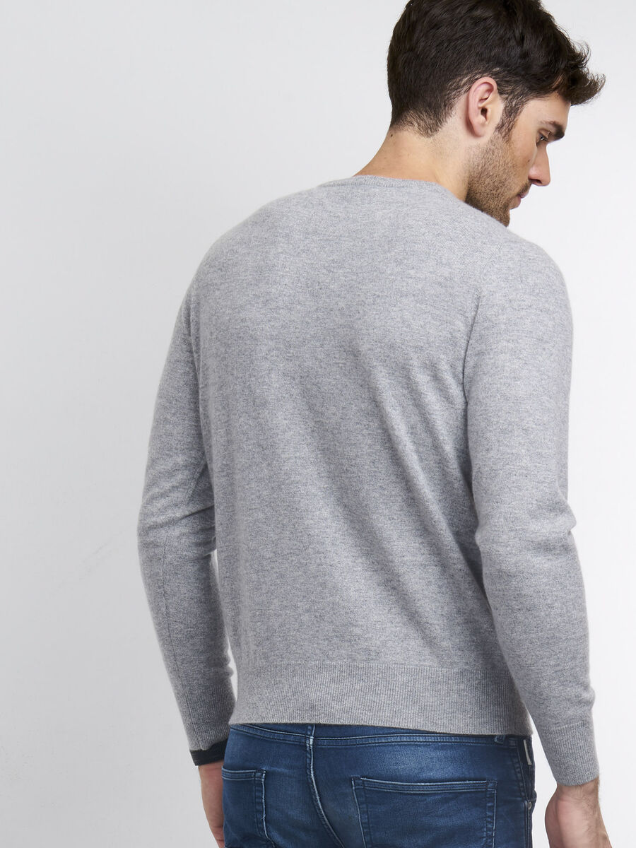 Men's Men's cashmere round neck sweater | REPEAT cashmere