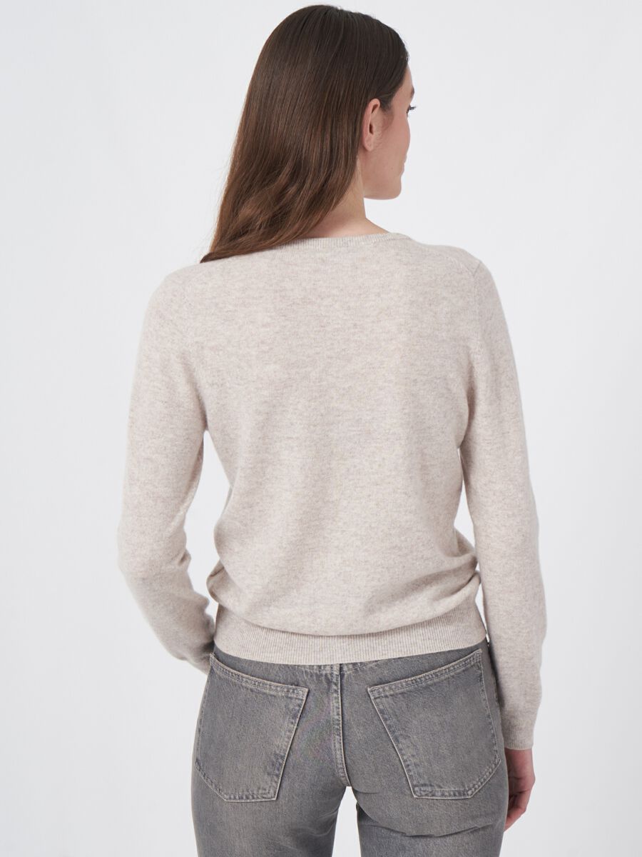 Women's Basic organic cashmere cardigan with round neck | REPEAT cashmere