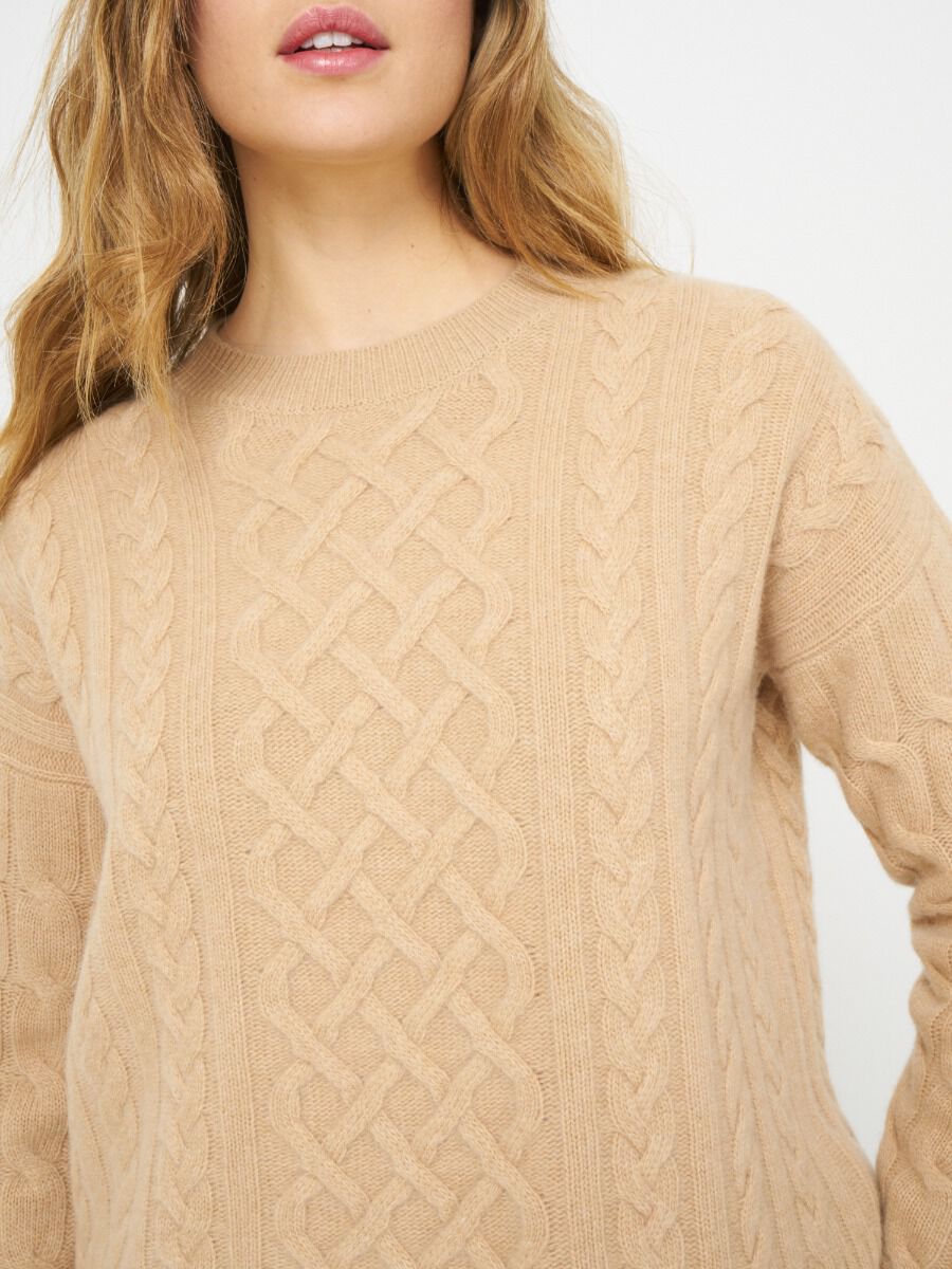 Italian wool cable knit sweater